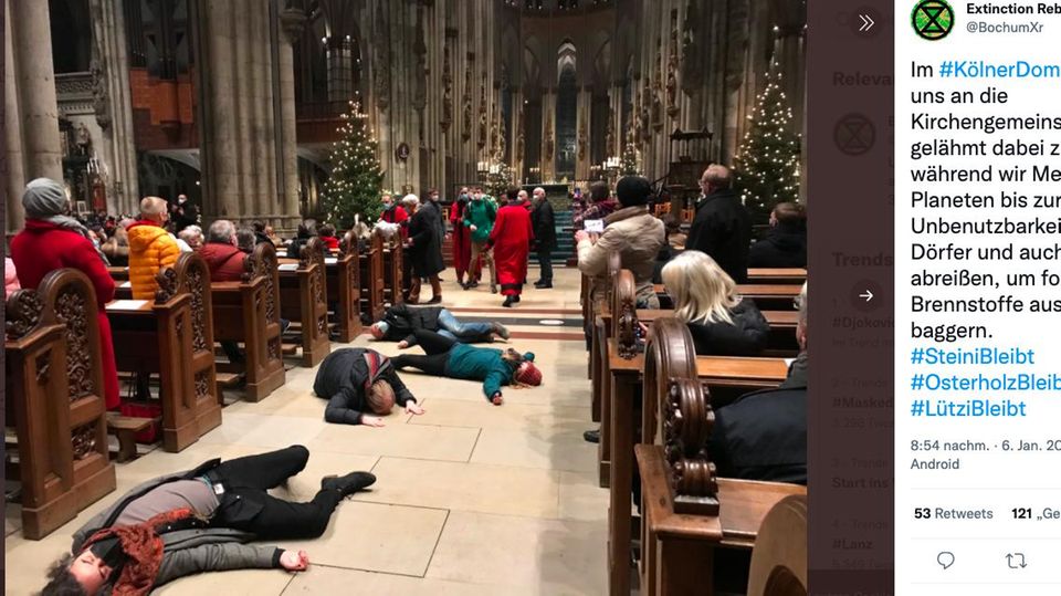 Klimaaktivisten stürmen Kölner Dom – zwei Verletzte | STERN.de