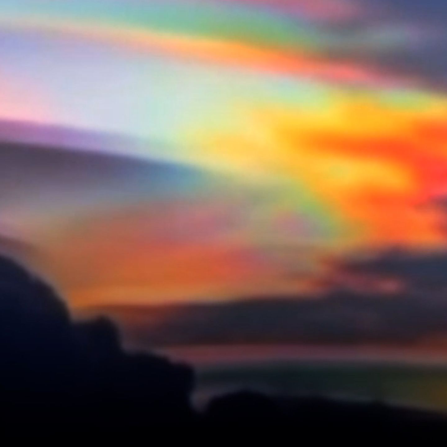 Gras Rauch Wolke Regenbogen