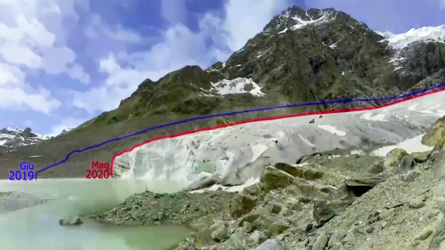 Fellaria-Gletscher schrumpft in Rekordtempo – Bedrückender Zeitraffer ...