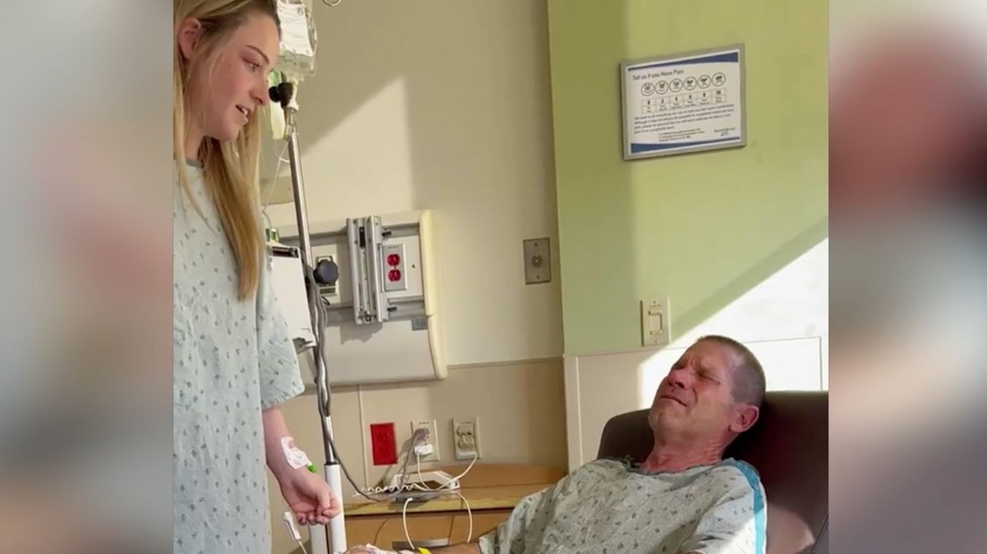Organtransplantation: Tochter überrascht ihren Vater mit Nierenspende ...