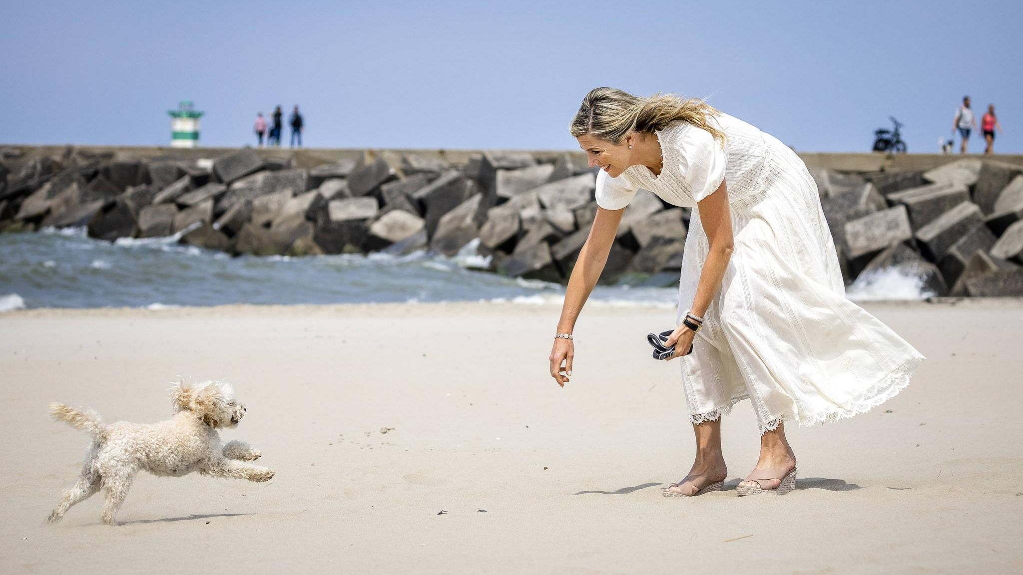 Niederländisches Königshaus: Máxima & Co. strahlen mit Hund am Strand ...