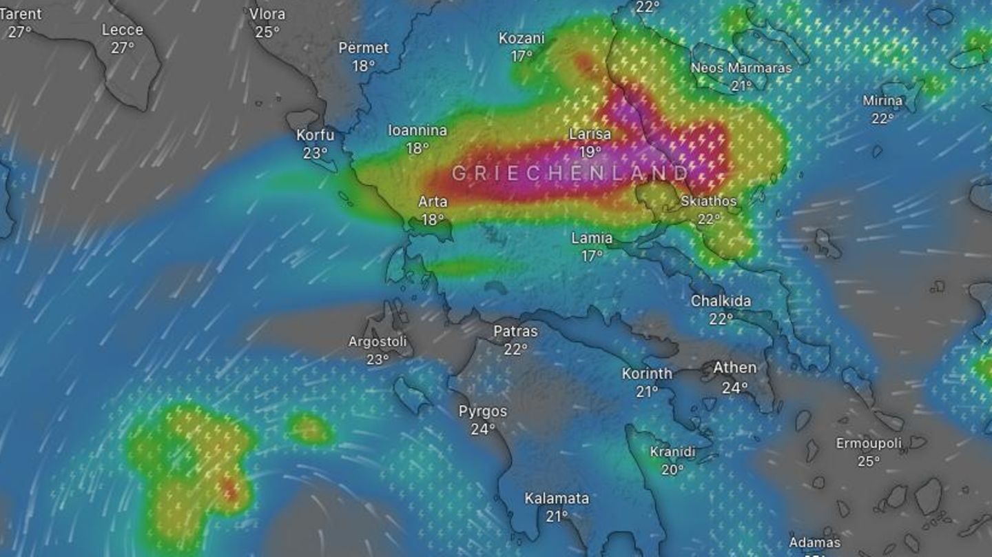 Faszinierend Unwetter Griechenland Karte Bild