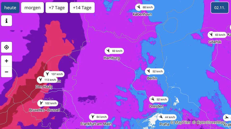 Unwetter: Warnung vor Sturmböen – Karten zeigen, wo es heute bläst | STERN.de