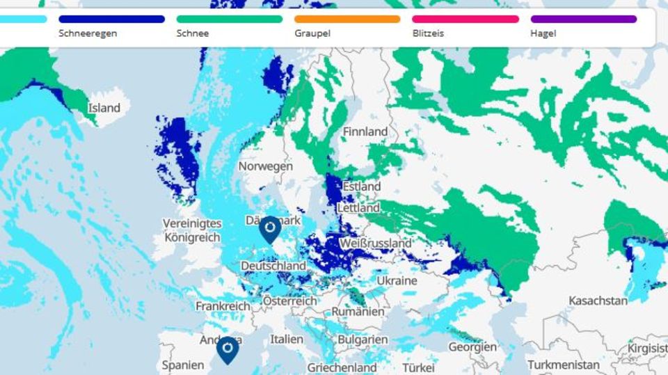 Wetter am Wochenende: Live-Karten zeigen, wo es in Deutschland schneit | STERN.de