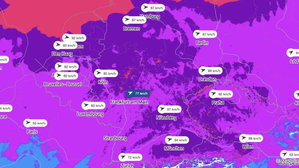 Unwetter: Karte zeigt, wo es heute Sturm und Dauerregen gibt | STERN.de
