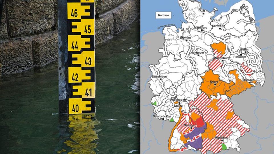 Warnung vor Hochwasser – diese Karte zeigt die aktuellen Pegelstände | STERN.de