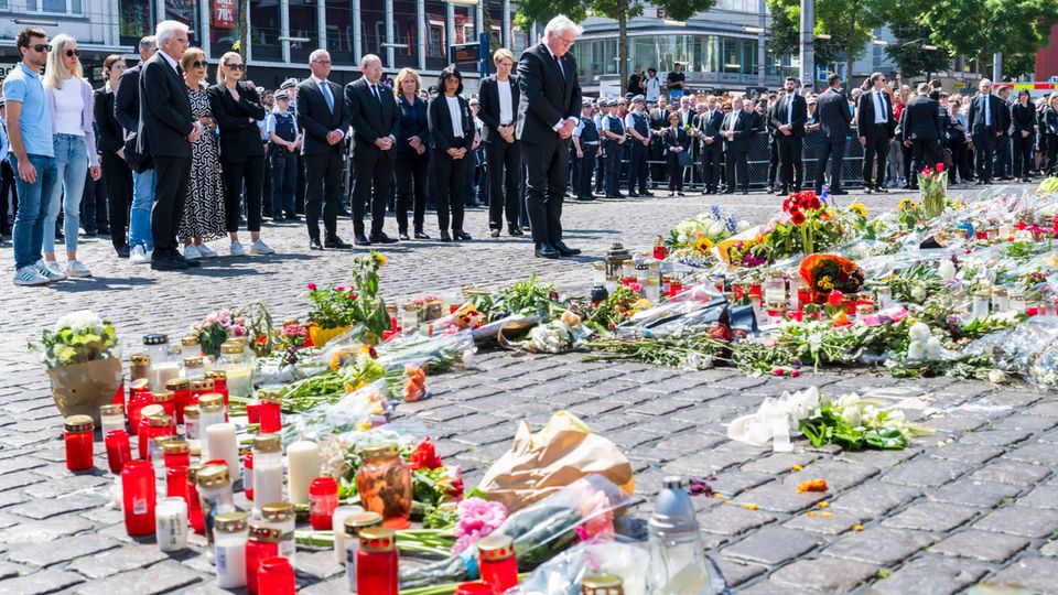Messertacke von Mannheim: Deutschland trauert um Polizisten Rouven L. | STERN.de