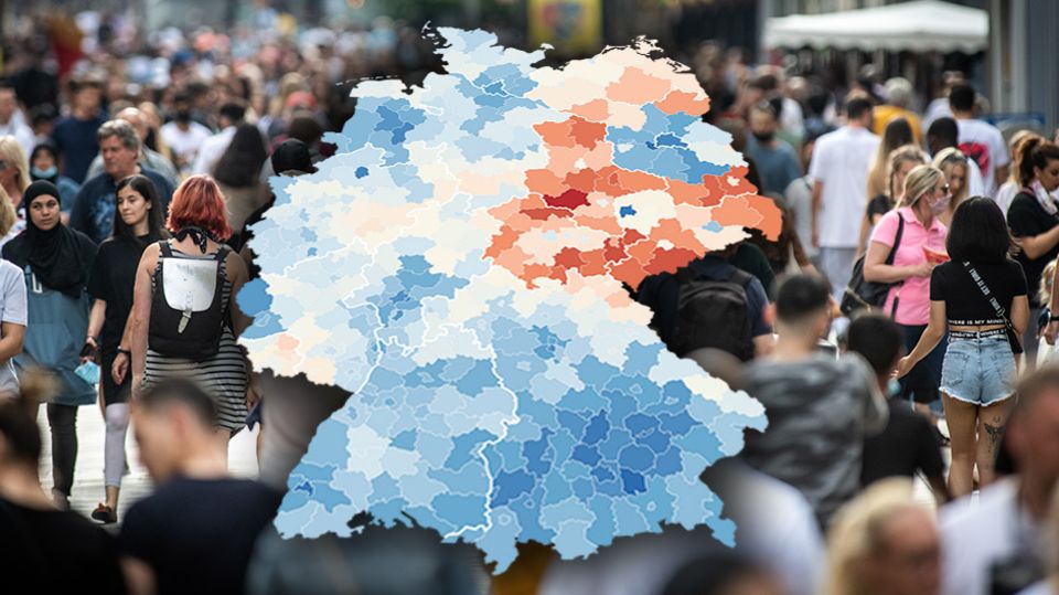 Bevölkerungsentwicklung bis 2045: Karte zeigt, wo Deutschland wächst ...