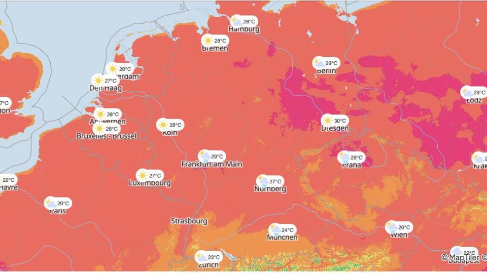 Unwetter und Warnung vor Hitze: Karten zeigen die Wetterlage | STERN.de