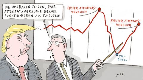 US-Wahl: Der Wahlkampf durch die Augen von Karikaturist Til Mette ...