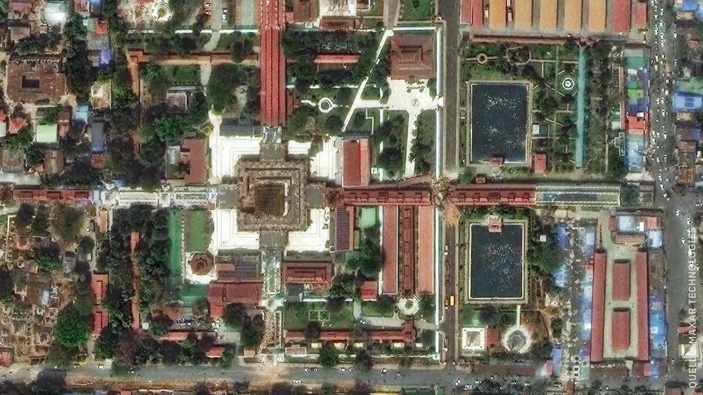 Katastrophe in Myanmar: Vorher-Nachher-Bilder: Satellitenaufnahmen ...