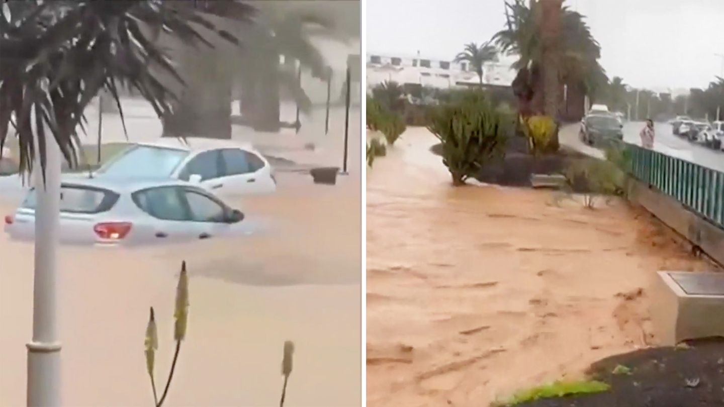 Lanzarote: Wassermassen fluten Urlaubsinsel – Notstand ausgerufen ...