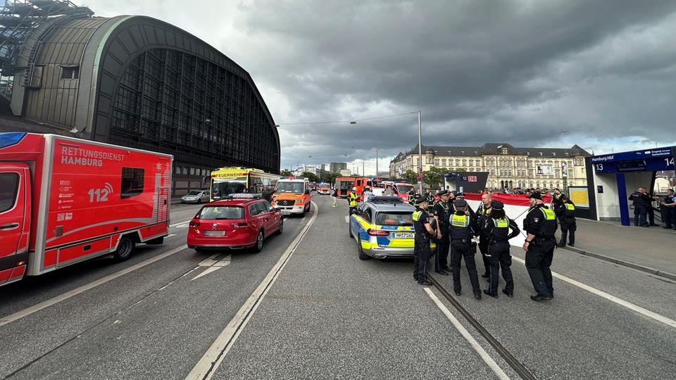 Messerattacke am Hamburger Hauptbahnhof: Bilder vom Großeinsatz | STERN.de