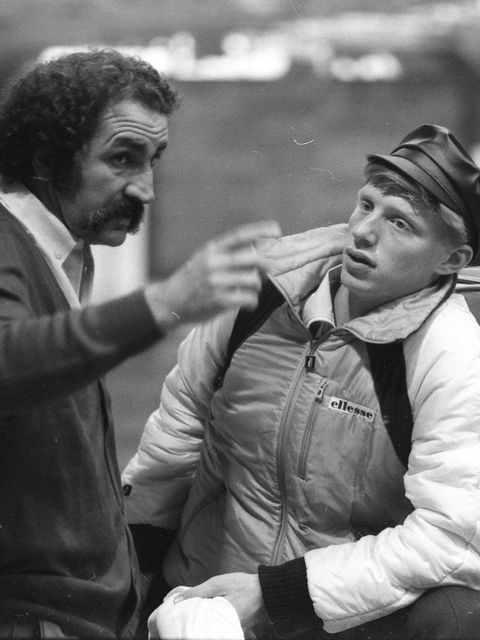 Tiriac mit seinem Schützling Boris Becker