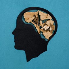 Eine illustrative Darstellung des menschlichen Gehirns (Symbolbild Gedächtnis)