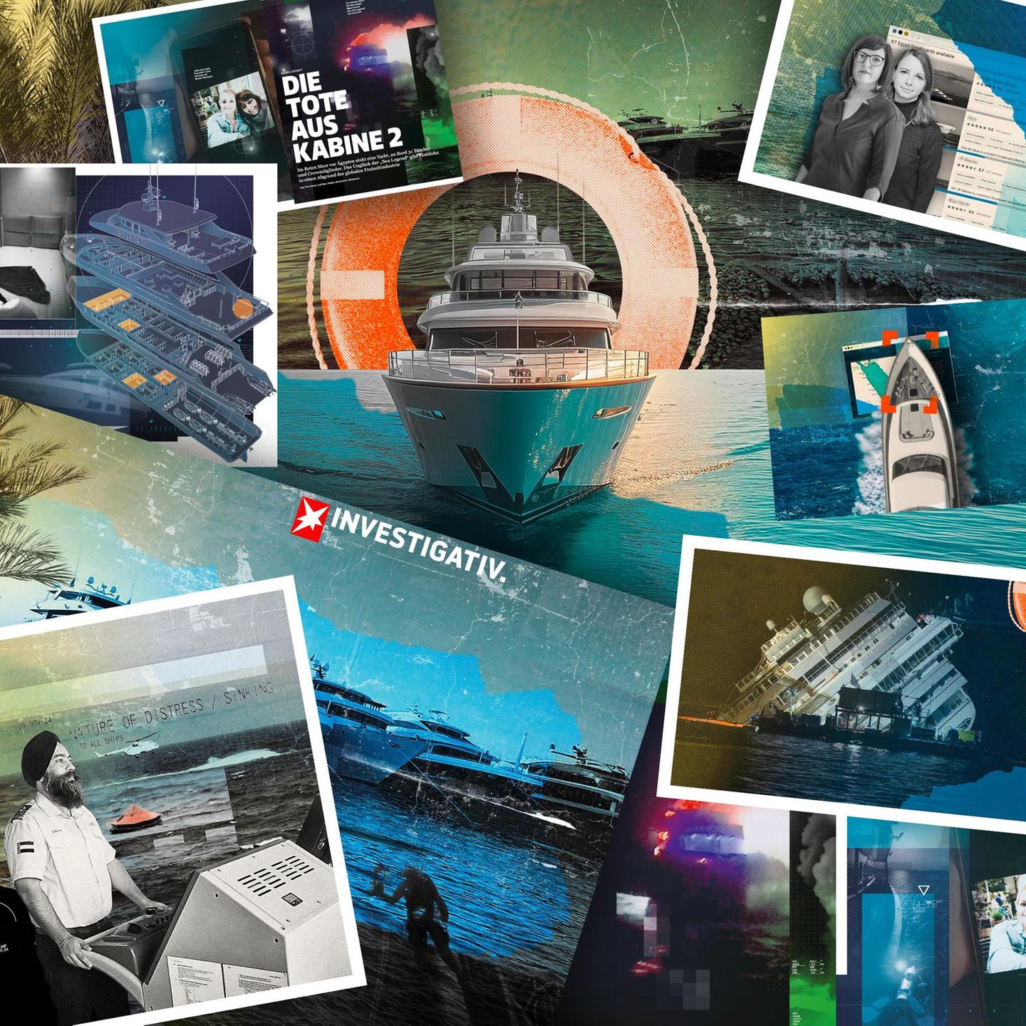 Collage zu Todesfalle Rotes Meer