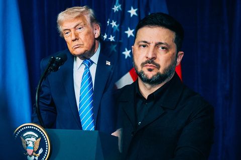 Donald Trump empfing Wolodymyr Selenskyj in seinem Golfclub in Mar-a-Lago in Florida