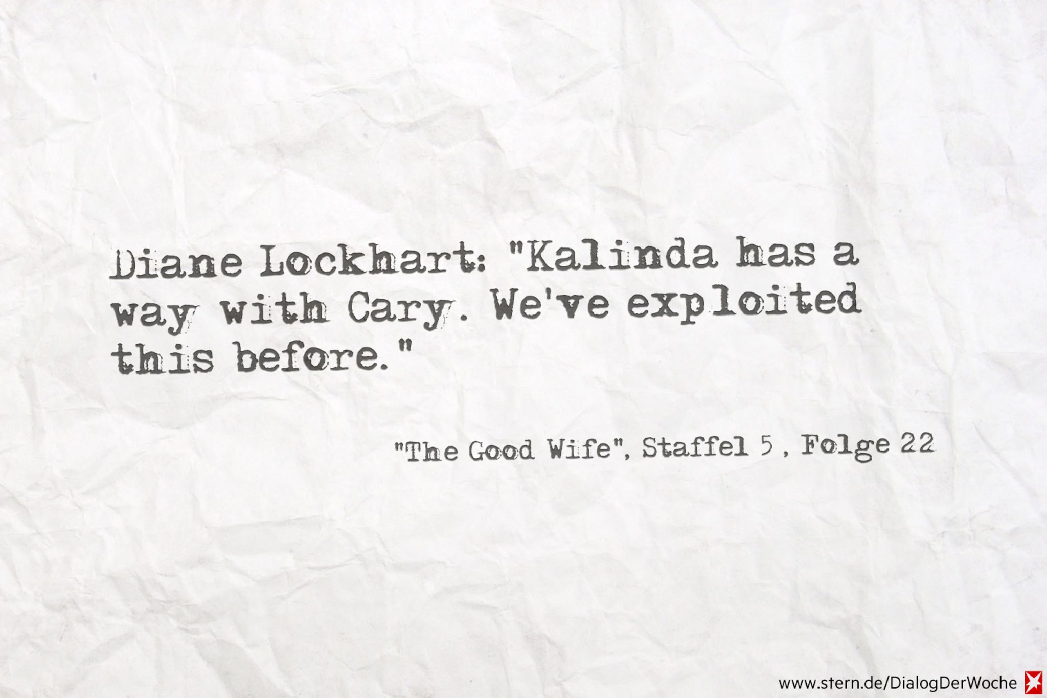 Seriendialog der Woche: „The Good Wife“ oder: Würden Sie Ihre Affäre ...