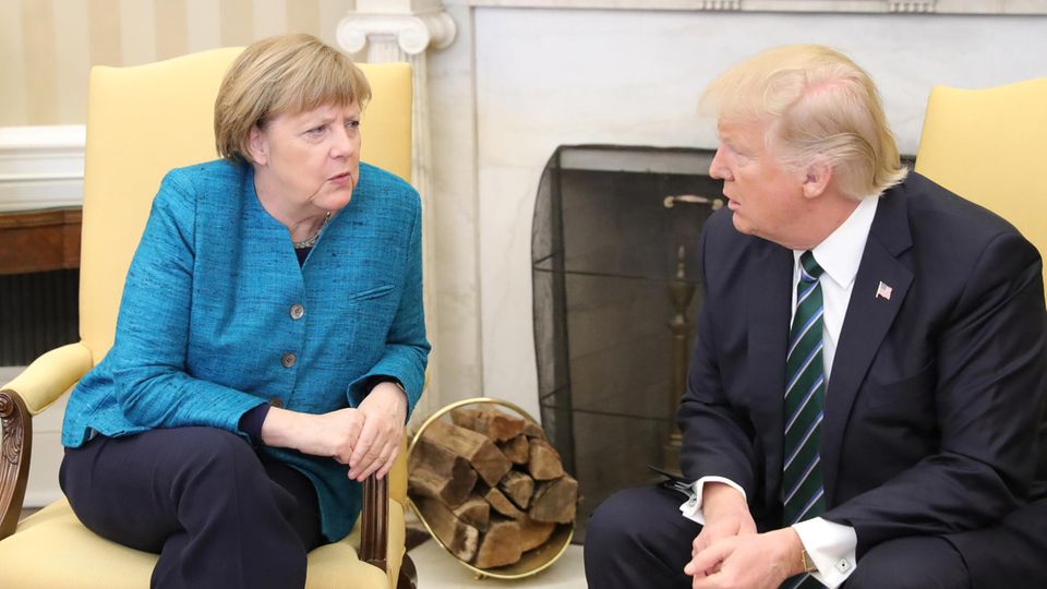 Angela Merkel und Donald Trump: Die Bilder des Treffens | STERN.de