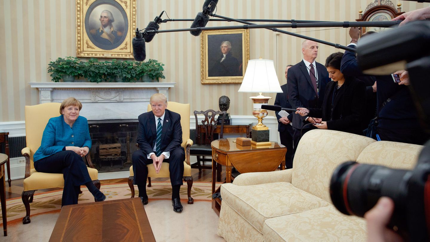 Angela Merkel und Trump: Berichte über "kühle" Stimmung | STERN.de