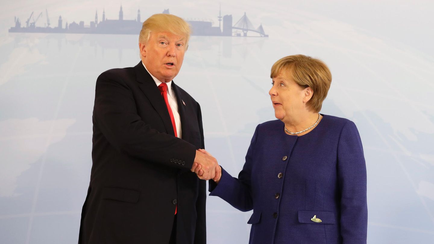 Merkel trifft Trump: Grandiose Bilder beim Shakehands | STERN.de