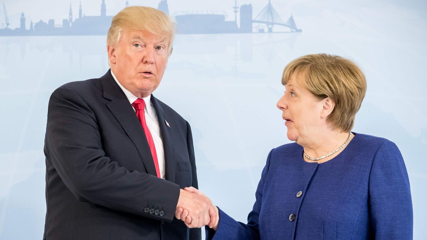 Merkel trifft Trump: Grandiose Bilder beim Shakehands | STERN.de
