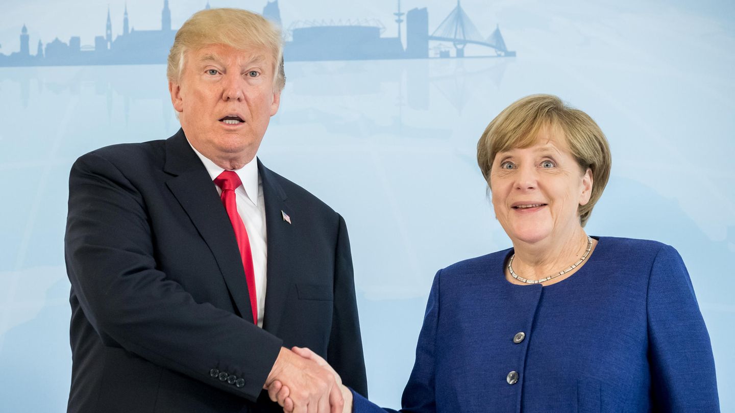 Merkel trifft Trump: Grandiose Bilder beim Shakehands | STERN.de