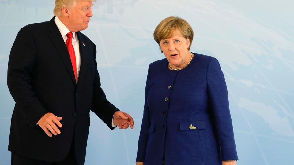 Merkel trifft Trump: Grandiose Bilder beim Shakehands | STERN.de