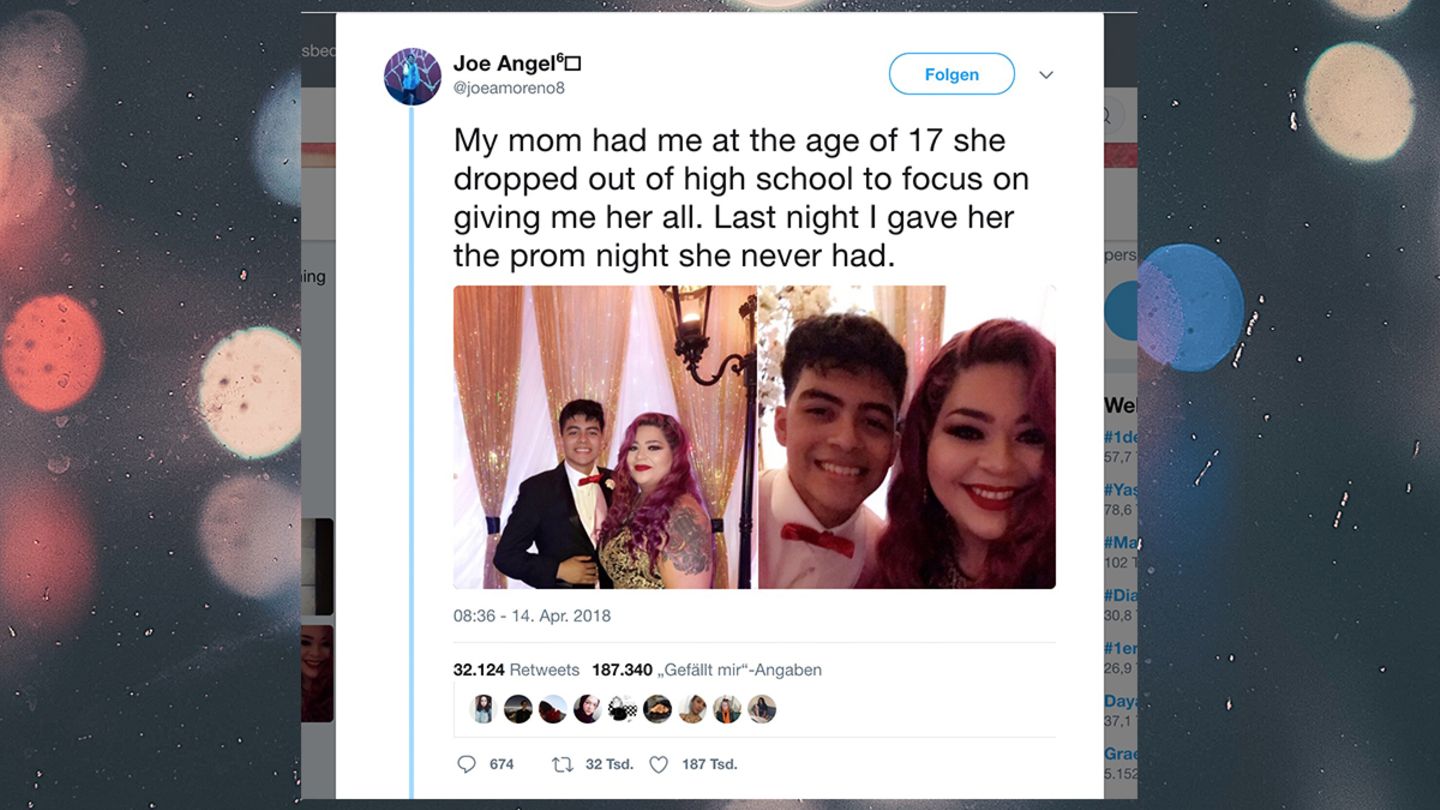 Prom: Weil sie für ihn alles opferte – Junge geht mit Mutter zum ...