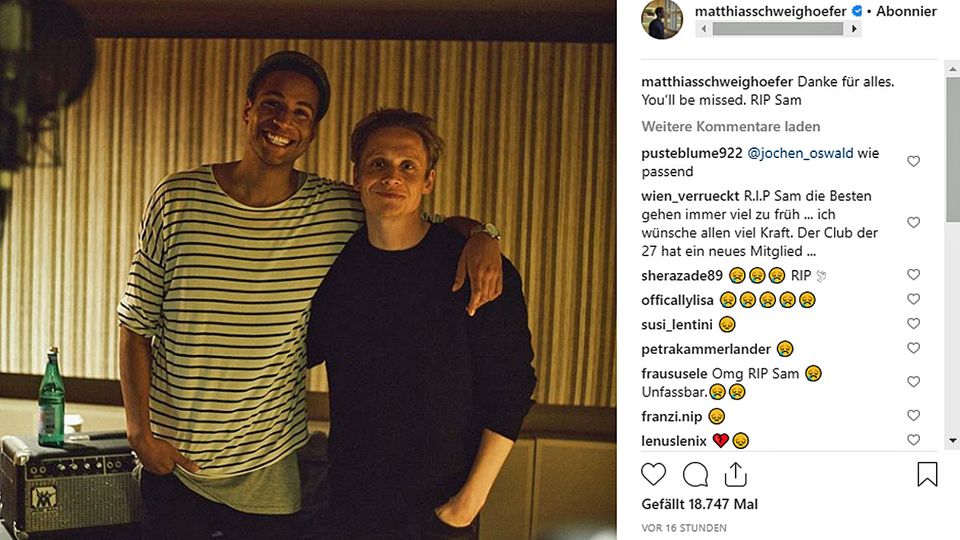 Matthias Schweighöfer: Sein Songschreiber Sam Wieland ist tot | STERN.de