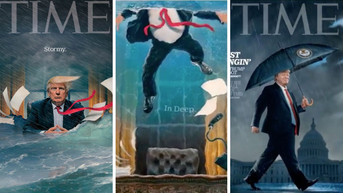 Donald Trump: "Time"-Cover zeigt US-Präsidenten als fröhlichen Sänger ...