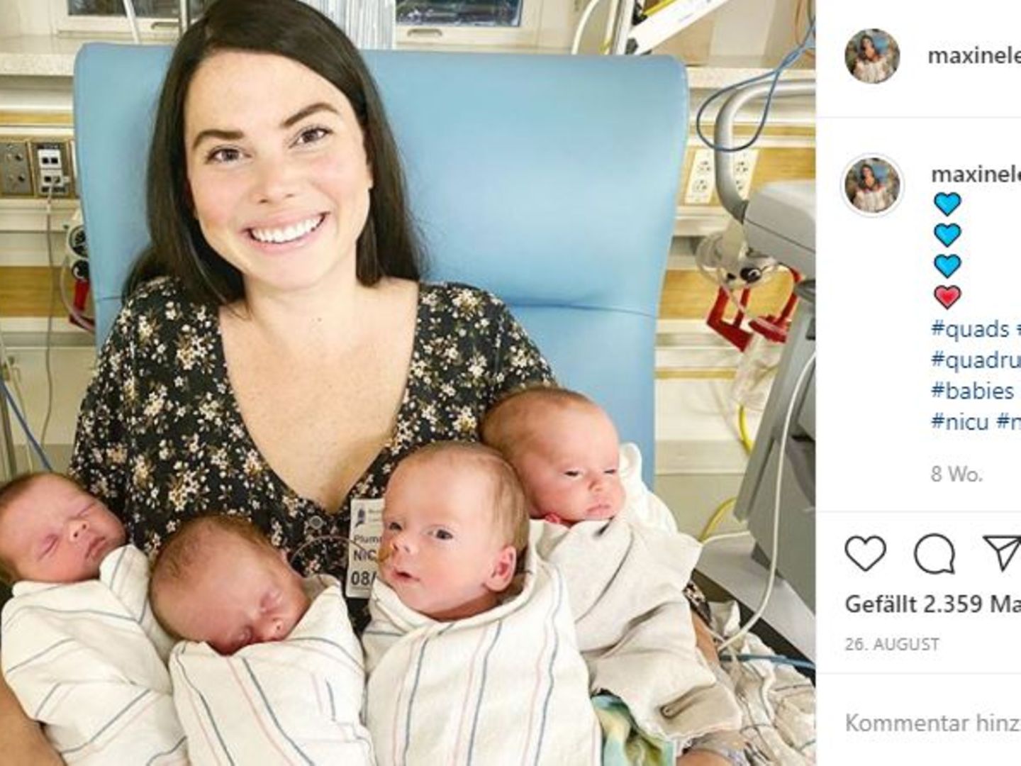 Schattige Baby Vierlingen